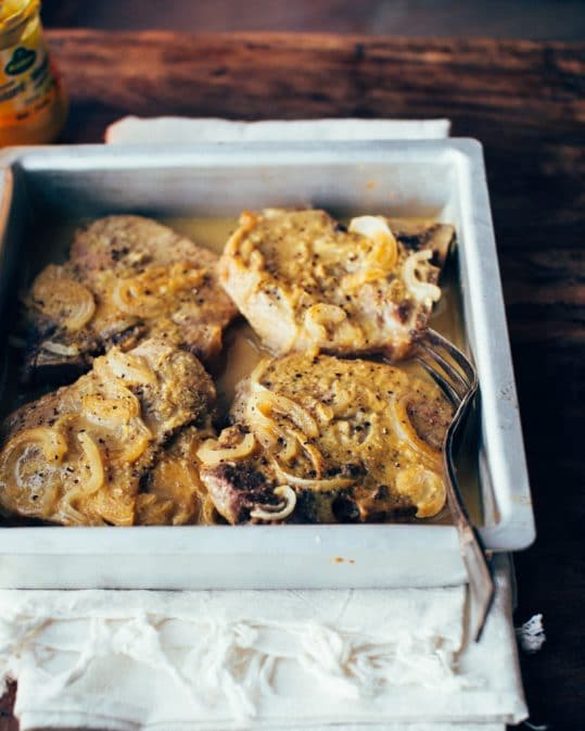 Honey-Mustard Pork Chops Recipe- Foodess.com