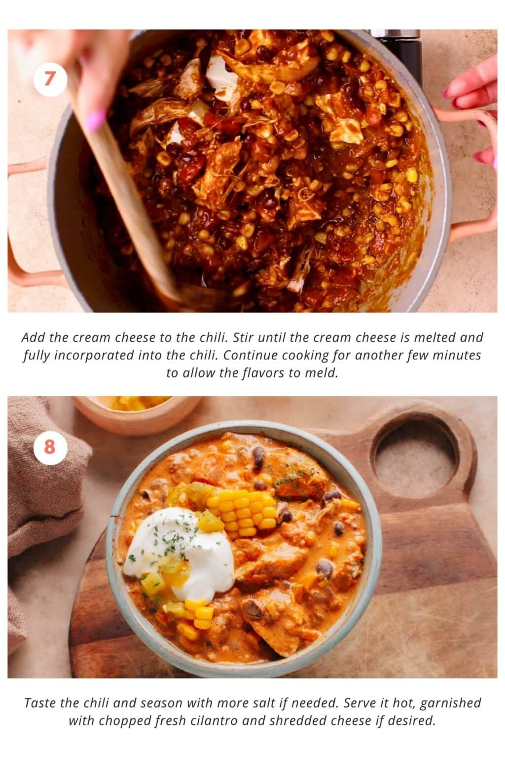 Easy Cream Cheese Chicken Chili (30 Minute Recipe!)