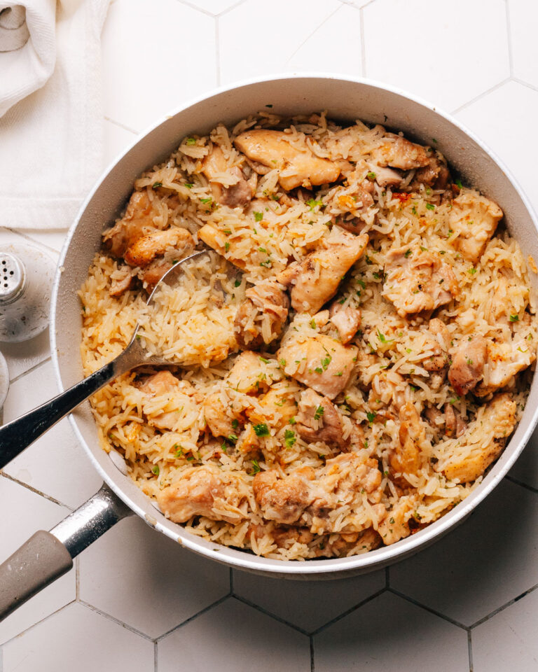 Perfectly Fluffy Chicken and Rice (Quick + Easy Recipe!)