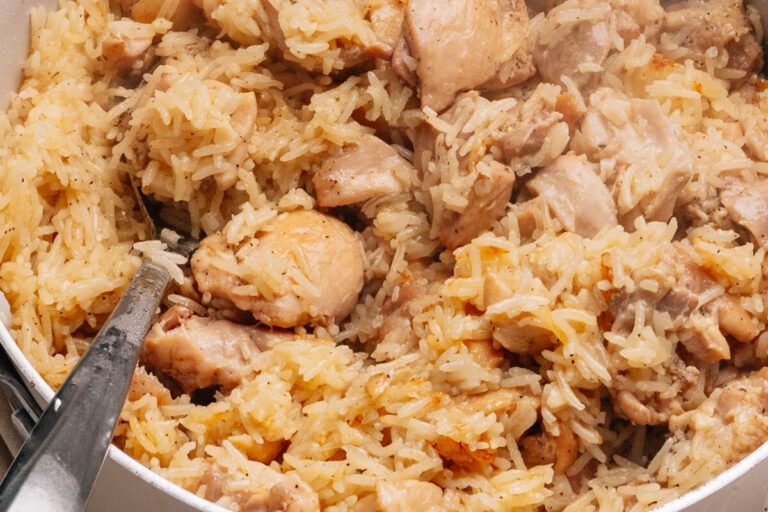 Perfectly Fluffy Chicken and Rice (Quick + Easy Recipe!)